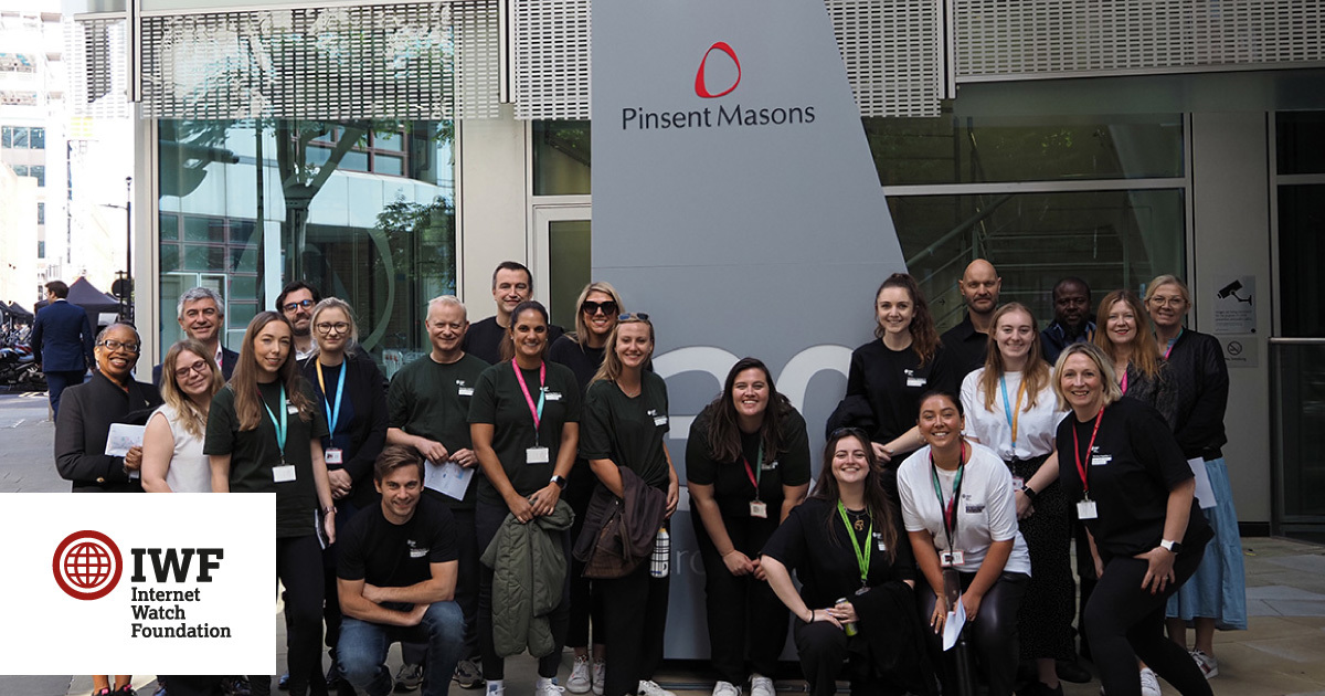 Leading law firm Pinsent Masons support Internet Watch Foundation