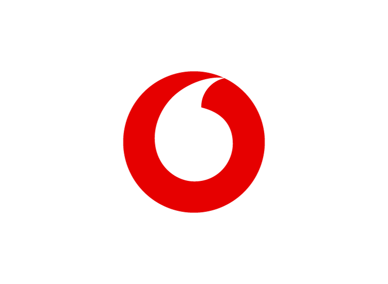 Vodafone Vector Logo Advertising Poster With Vodafone Logo. Vodafone